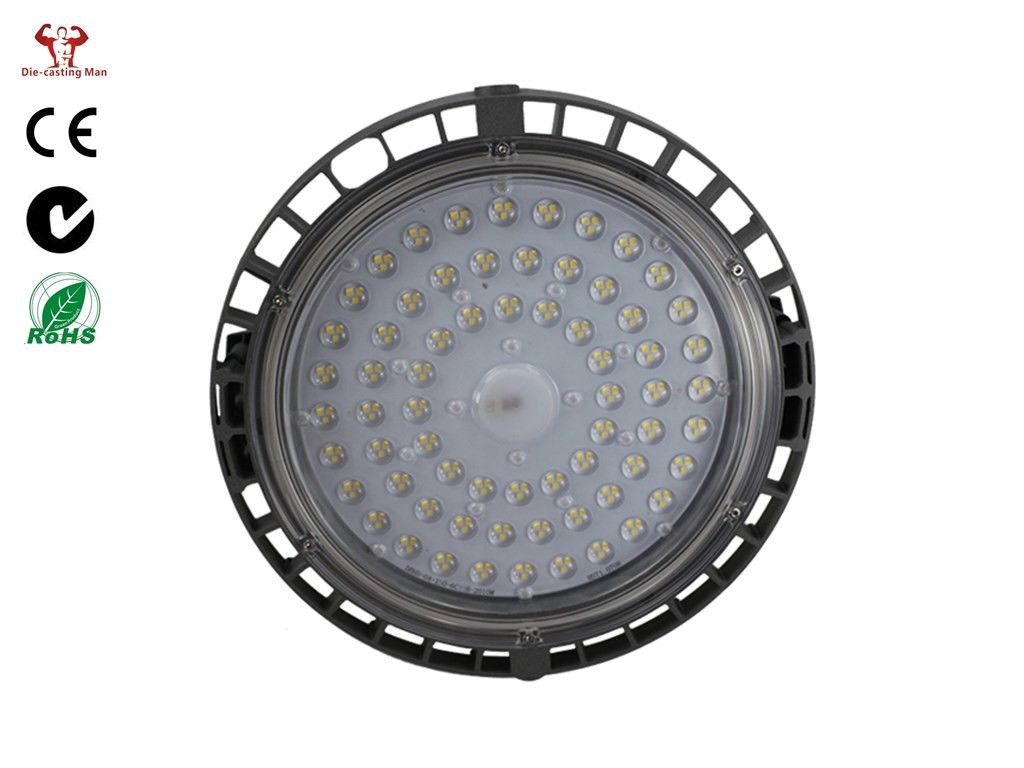 Black And Grey Led High Bay Light Fixtures / 150W High Bay Led Lighting ...